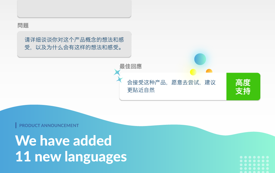 Product Update: Understand Your Participants in 11 More Languages!